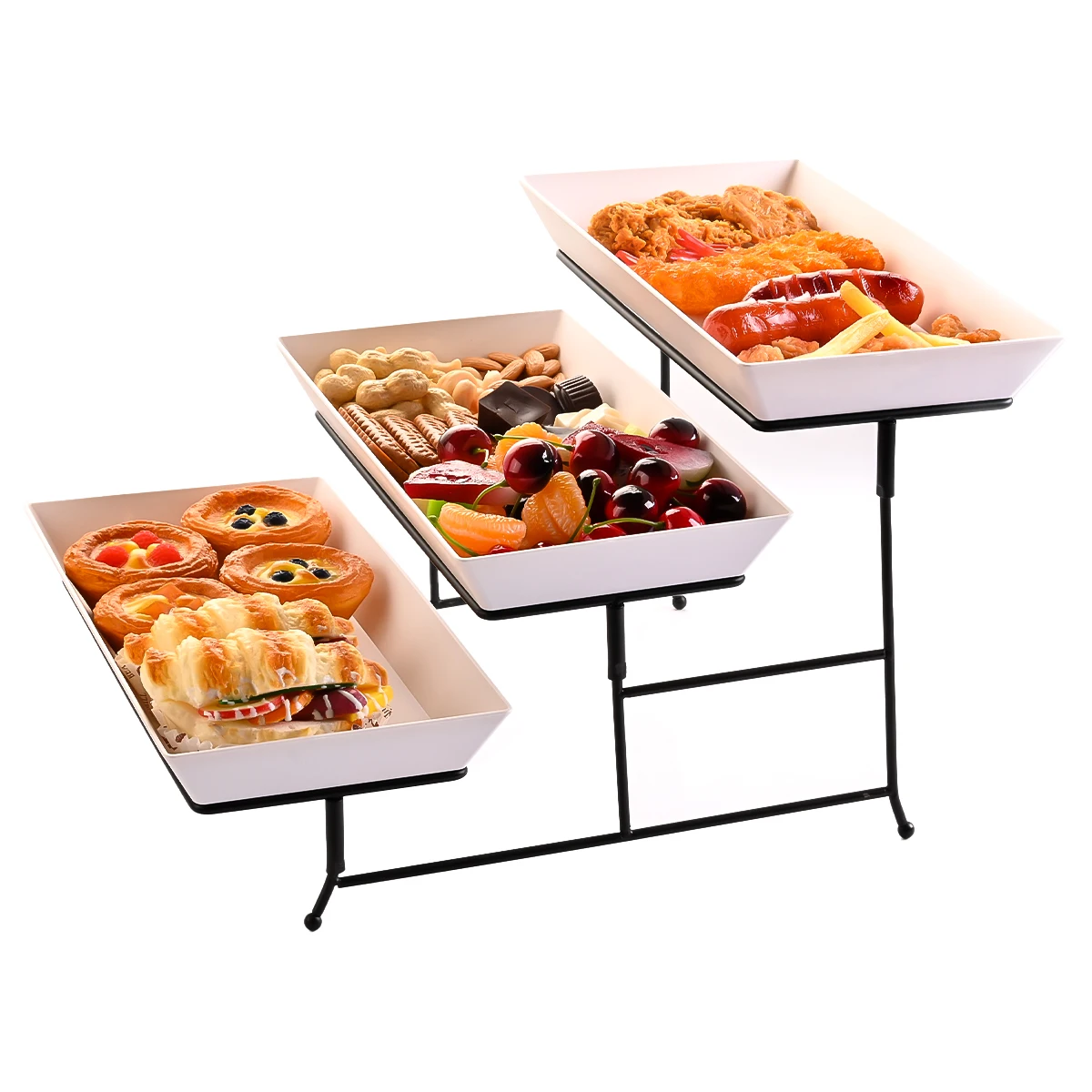 1PCS-Three-layer-Fruit-Tray-Rack-Buffet-Table-Cold-Plate-Creative-Fruit ...
