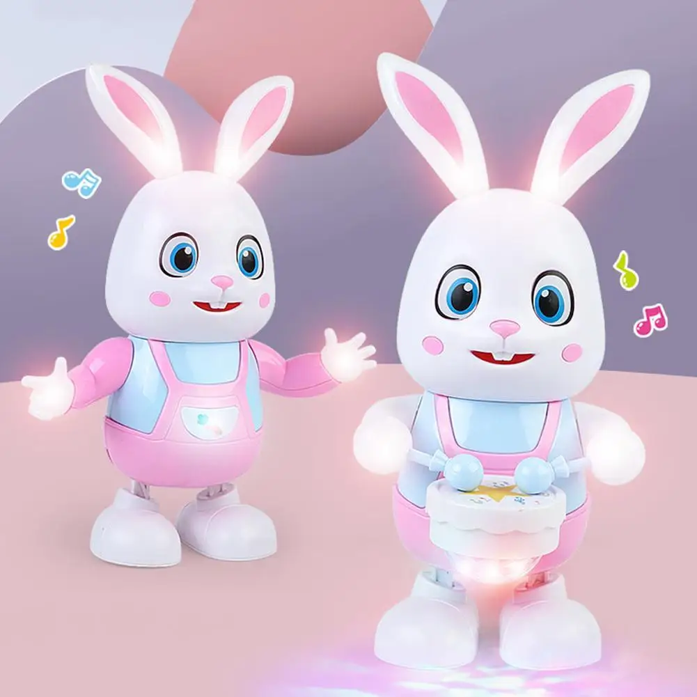 Cute Funny Rabbit Crawling Toys Electronic Dancing Rabbit Guitarist Toy ...