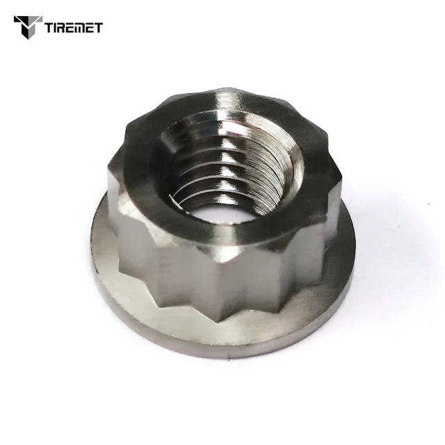 Titanium Nuts Titanium Flange Nut 12-Point - M5 M6 M8 M10 M12 Sizes ...