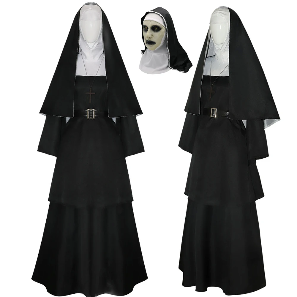 2023-Horror-Movie-The-Nun-2-Cosplay-Costume-Sister-Irene-Reverend-Black ...