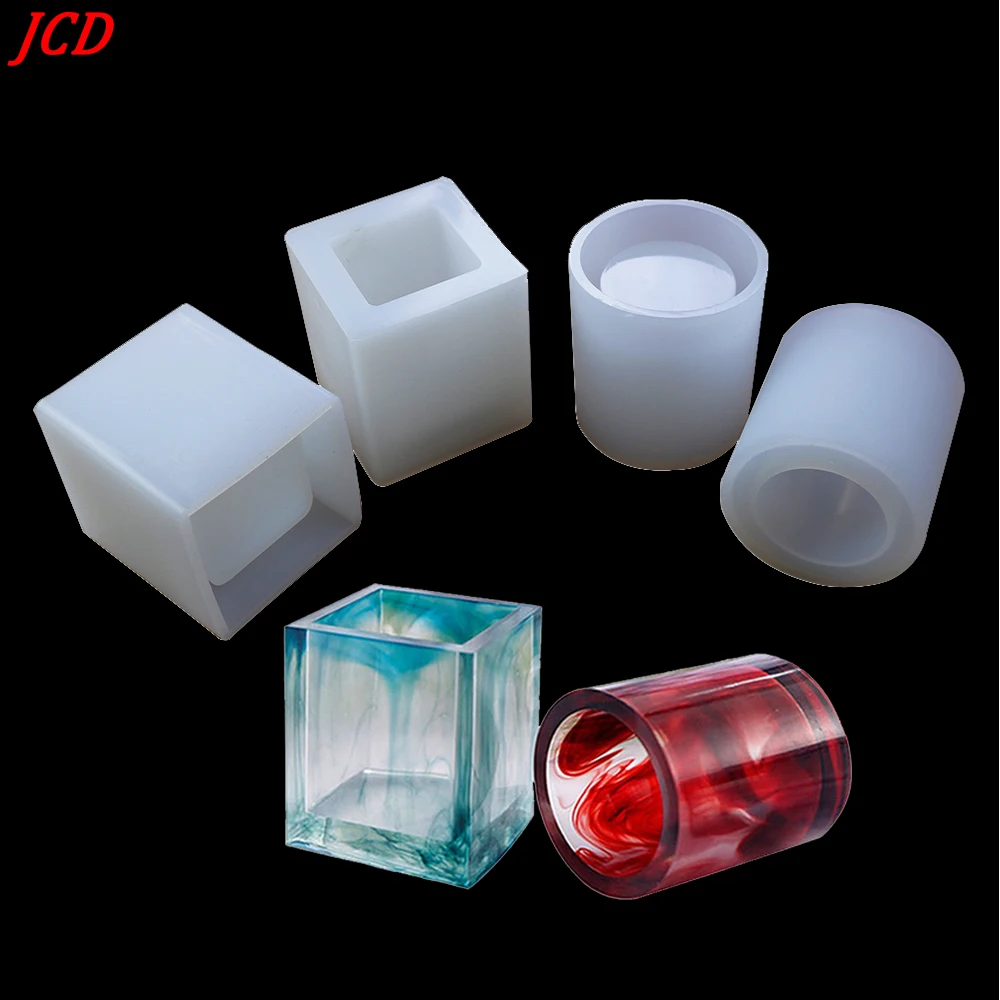 DIY-Drip-Pen-Holder-Silica-Gel-Mold-Dry-Plaster-Candle-Mirror-Square ...