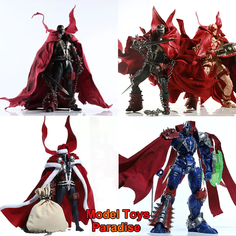 1-12-Scale-Soldier-Spawn-Cloak-Super-Hero-Black-Red-Cloak-Weapon-Fit ...