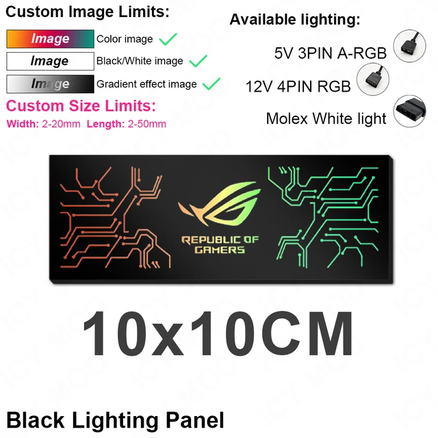 Chassis RGB Panel PC Case Shroud Customize ARGB DIY VGA Backplate ...