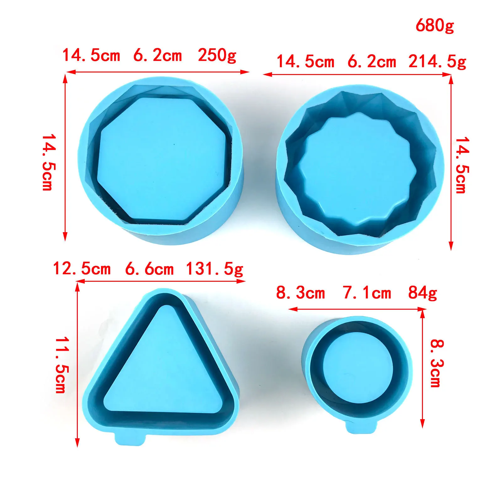 Moule à modeler - masse,Moule en silicone pour pot de fleur en plâtre ...