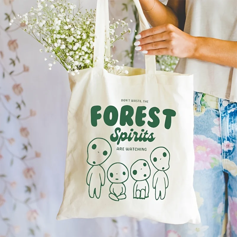 Kodama-Forest-Pattern-Spirit-Tote-Bag-Saco-de-presente-de-anivers-rio ...
