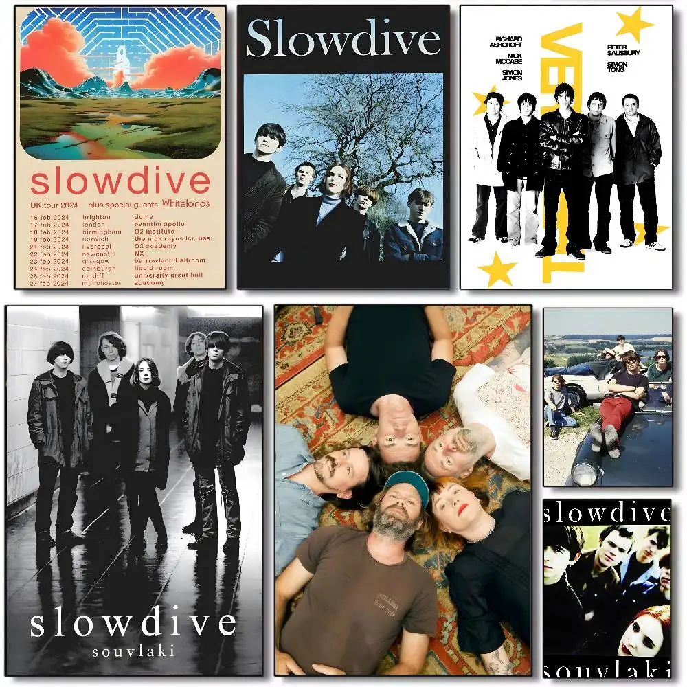 Good band S-Slowdive Poster art HD canvas advanced aesthetic Printing ...
