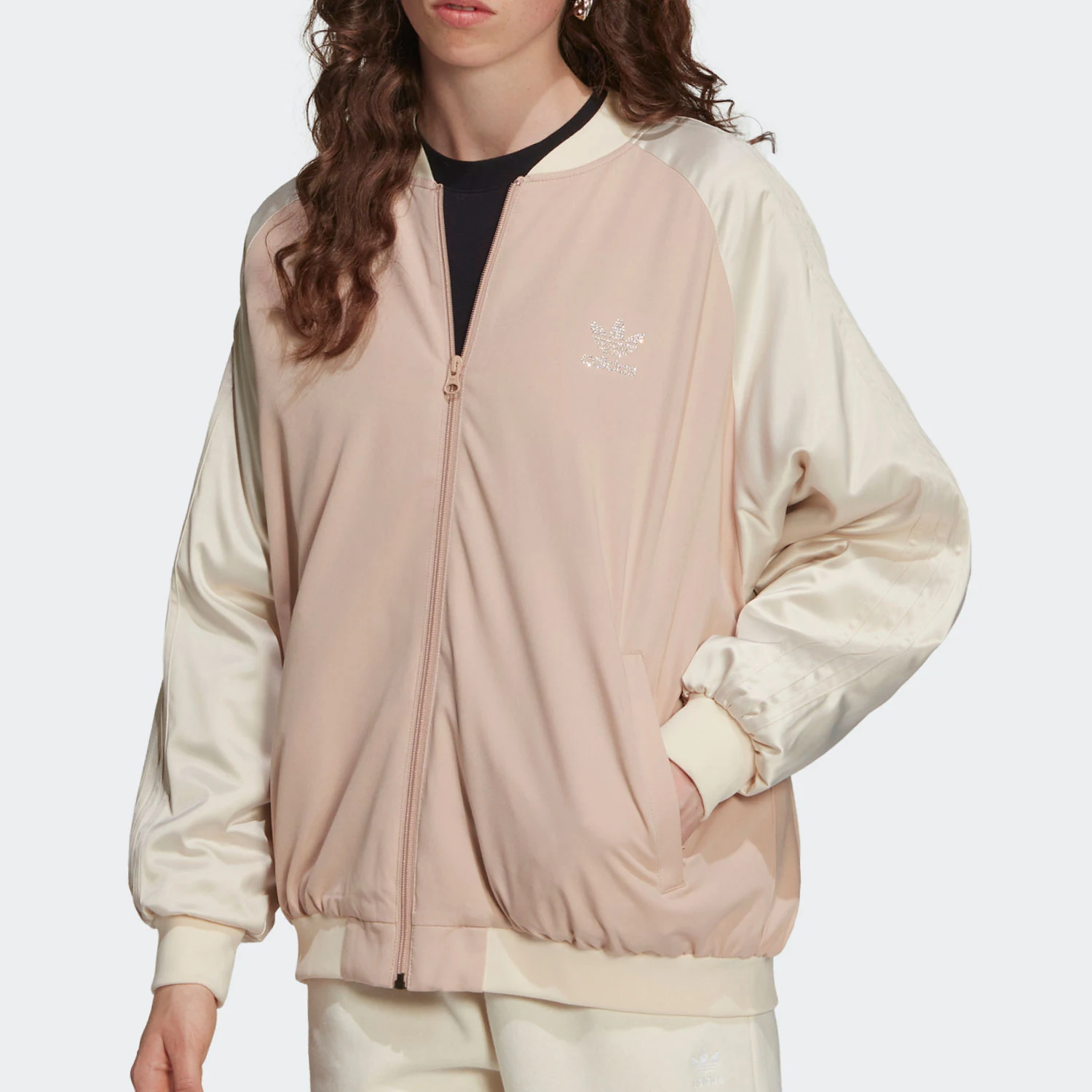 Adidas genuine Trefoil Women's Stand Collar Sports Casual Jacket HF9195 ...