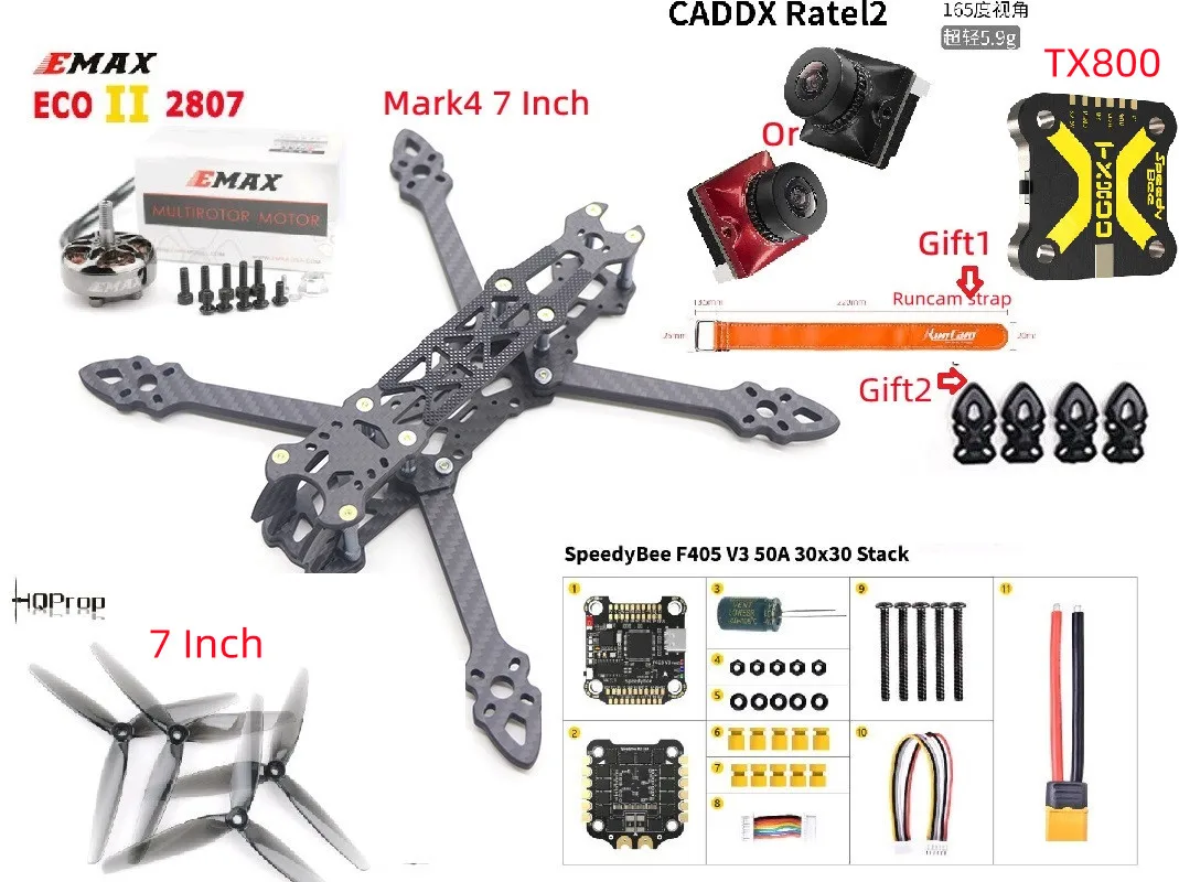 Mark-4-7inch-295mm-FPV-Carbon-Fiber-Frame-SpeedyBee-F405-V3-Stack-BLS ...