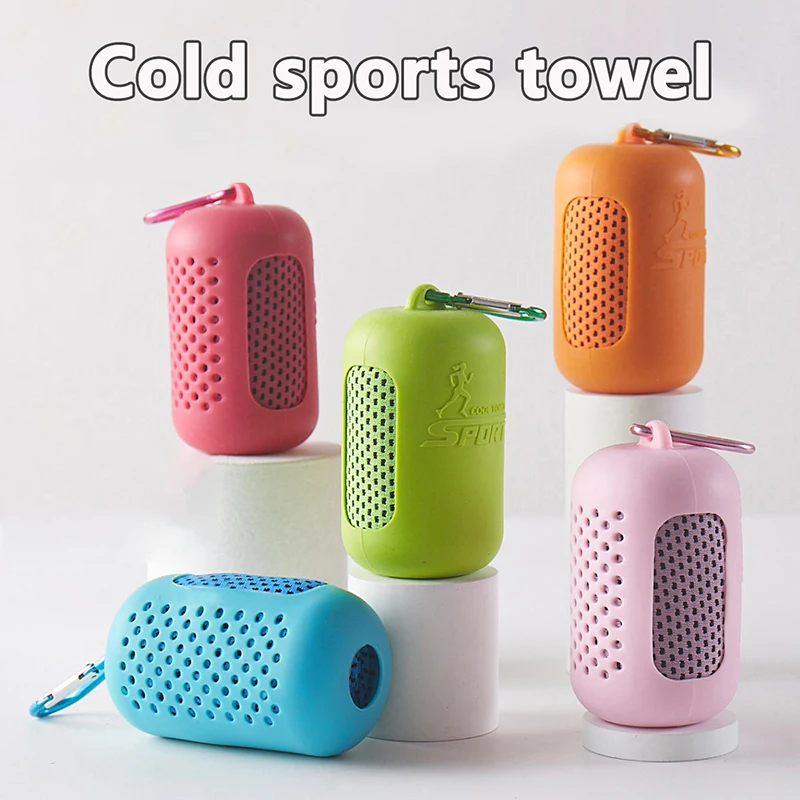 Circular Silicone Wrapped Cold Towel Cooling Towel Quick Drying ...