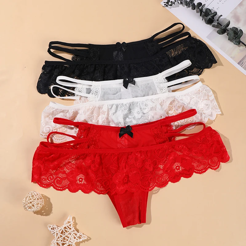 CINVIK Women's Sexy Lace Panties Plus Size S 3XL Underwear Comfort ...