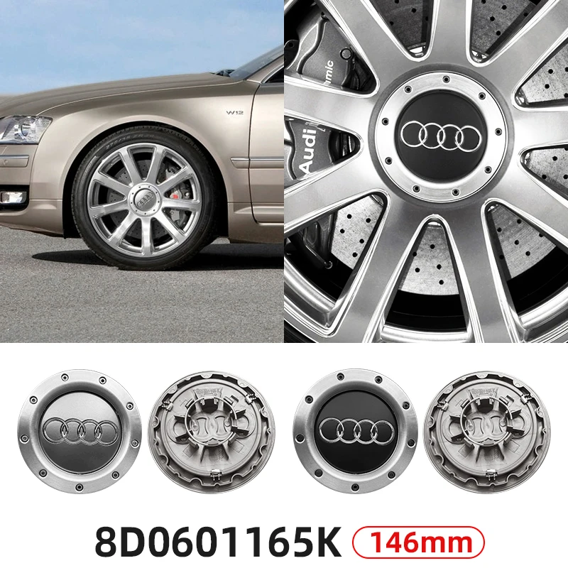 4pcs-146mm-Gray-Black-Car-Rim-Cover-Wheel-Center-Hub-Caps-8D0601165K ...