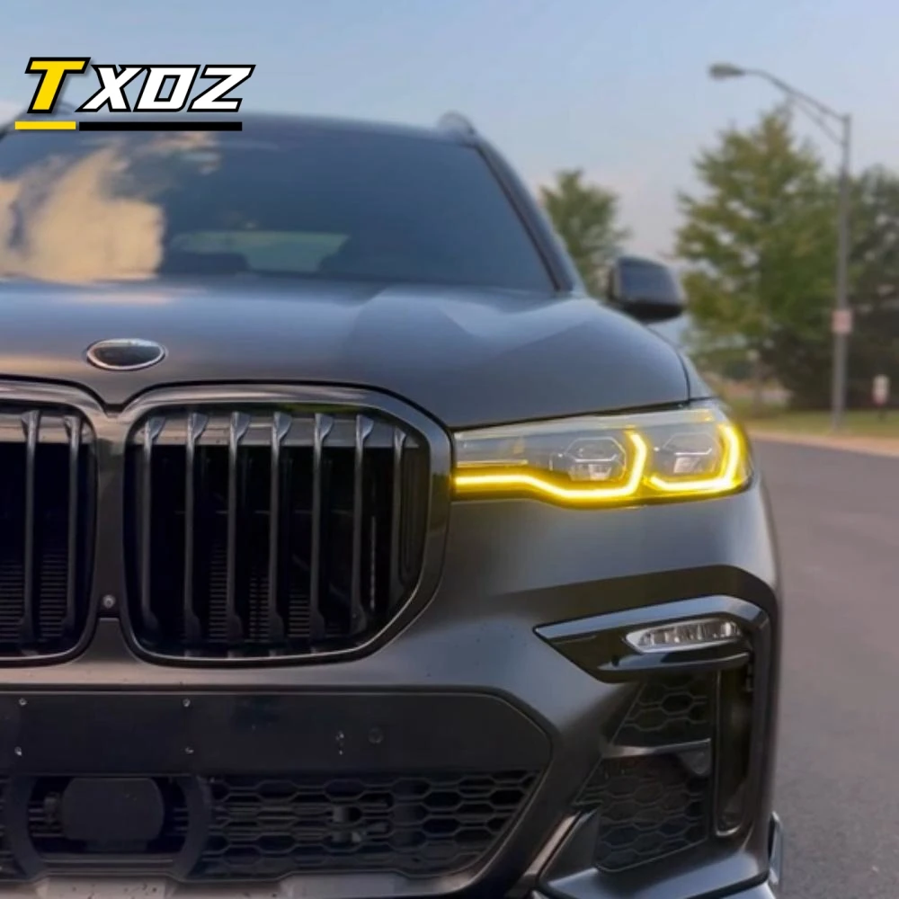 Lemon-Yellow-Angel-Eyes-DRL-multicolor-For-2019-2020-2021-BMW-X7-G07 ...