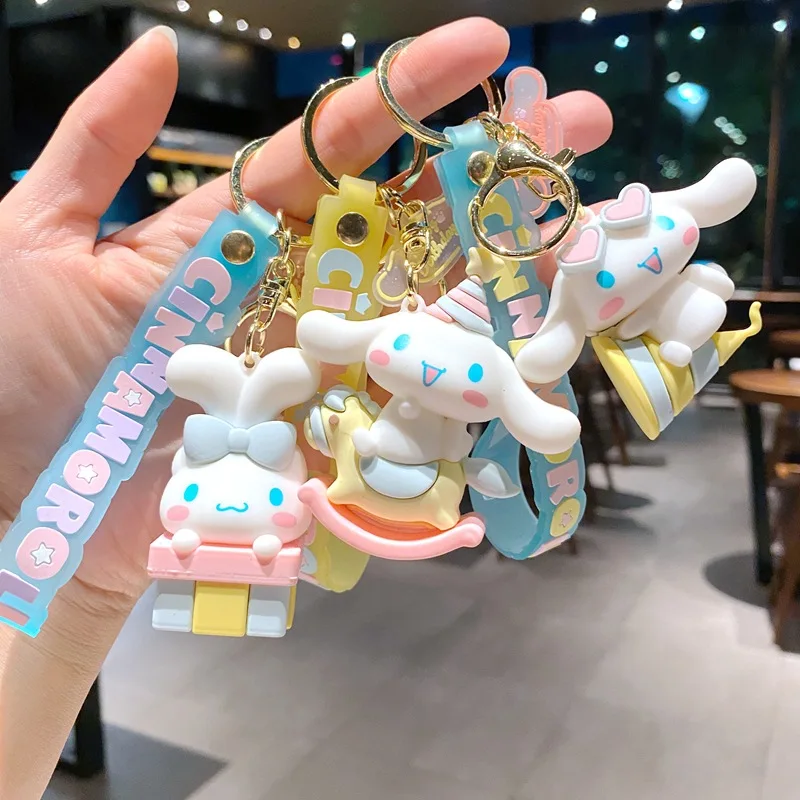 Anime-Sanrio-Keychain-Kawaii-Cinnamoroll-Key-Chain-Cartoon-Car-Key-Ring ...