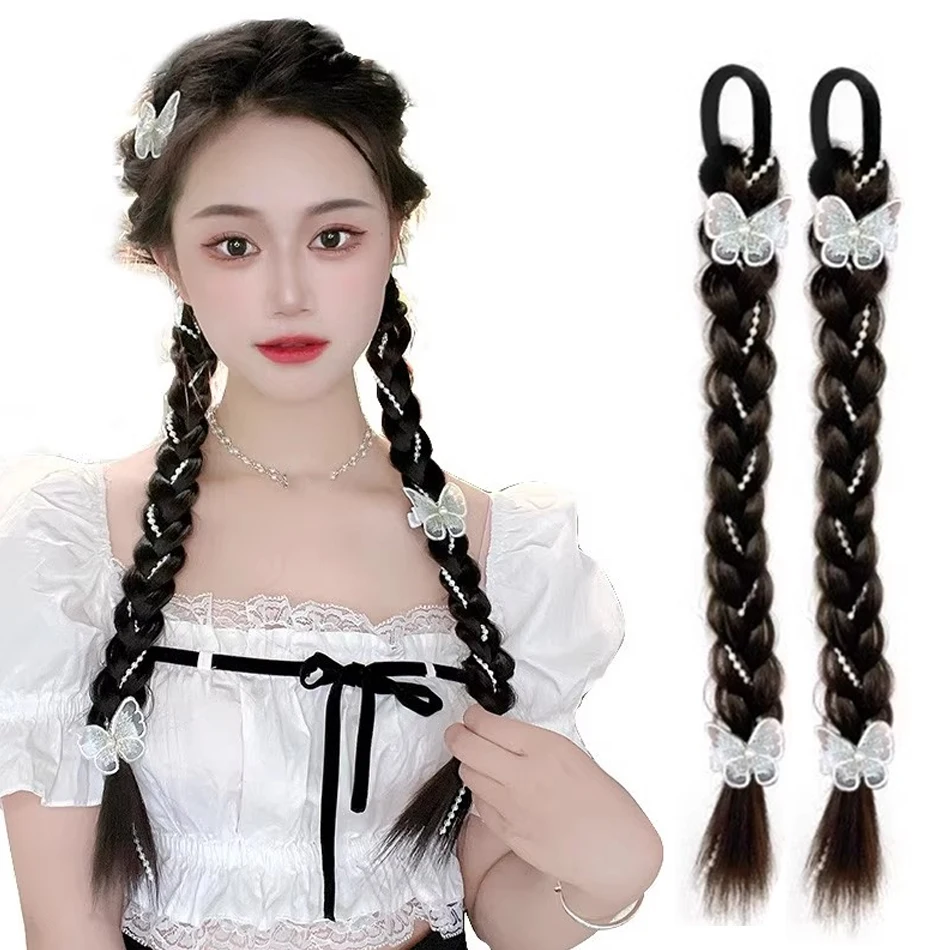 Synthetic-Long-Twist-Braid-Ponytail-Extensions-With-Pearl-Butterfly ...