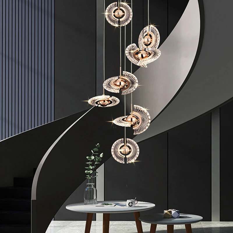 LED-Dimmable-Lights-Modern-UFO-Ceiling-Chandeliers-Lustres-Pendant-Ceiling-Lamps-Hanging-Stair ...