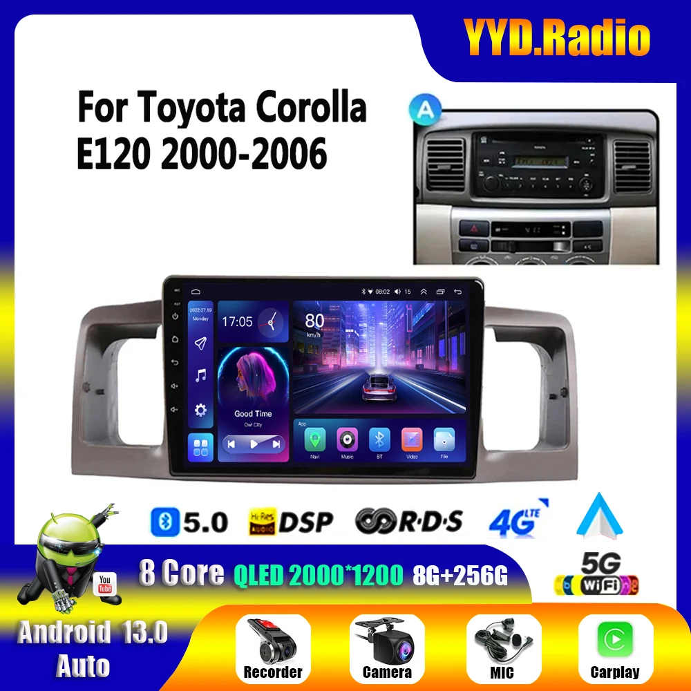 A Android 13 Car Radio Multimedia Player Navigation GPS for Toyota ...