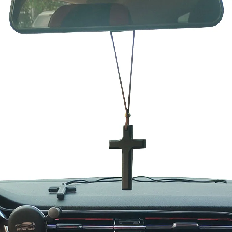 Car-Cross-Decorate-Wood-Hanging-Ornaments-Auto-Rearview-Mirror-Trim ...