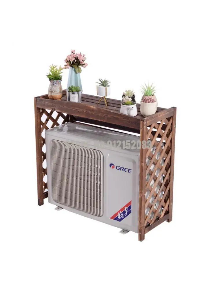 Air conditioner outer unit rack flower shelf decoration balcony outdoor ...
