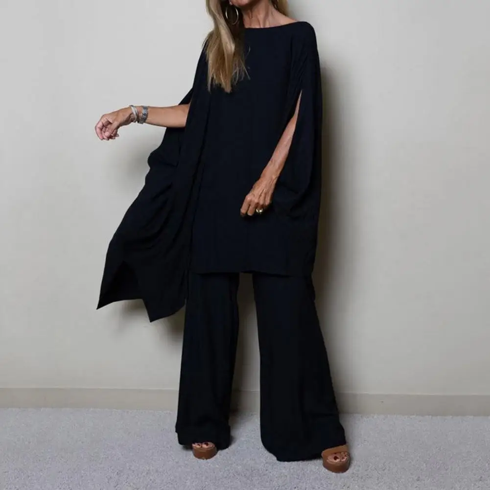 Solid Loose Suits Casual Women Autumn 2 Piece Sets Fashion Long Sleeve ...