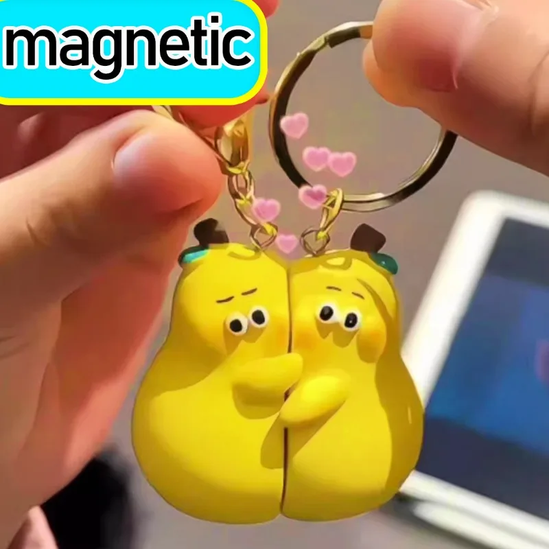 Pear-Pendant-Magnetic-Key-Chain-Strong-Magnetism-ABS-Couple-Keychain ...