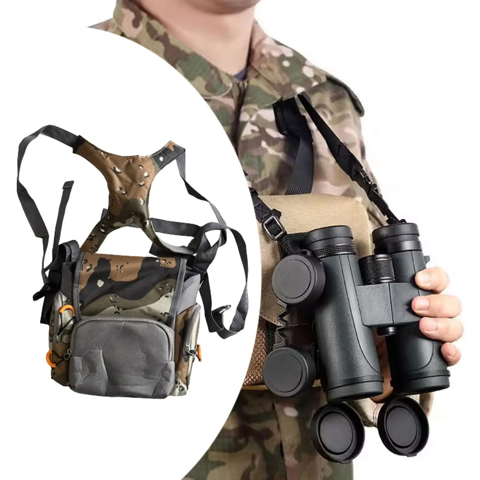 Binocular Harness Chest Pack, Storage Large Capacity, Multi Pocket Bino ...