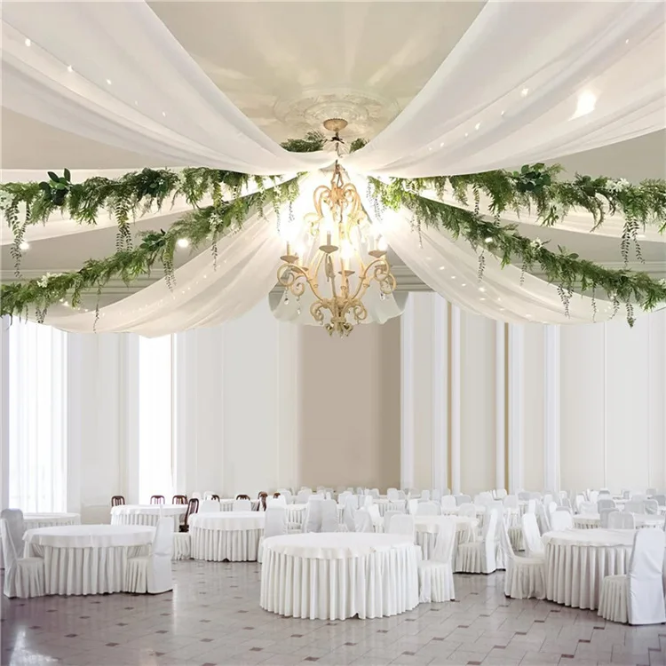 Transparent-White-Ceiling-Drapes-Weddings-Arch-Draping-Fabric-Gauze ...