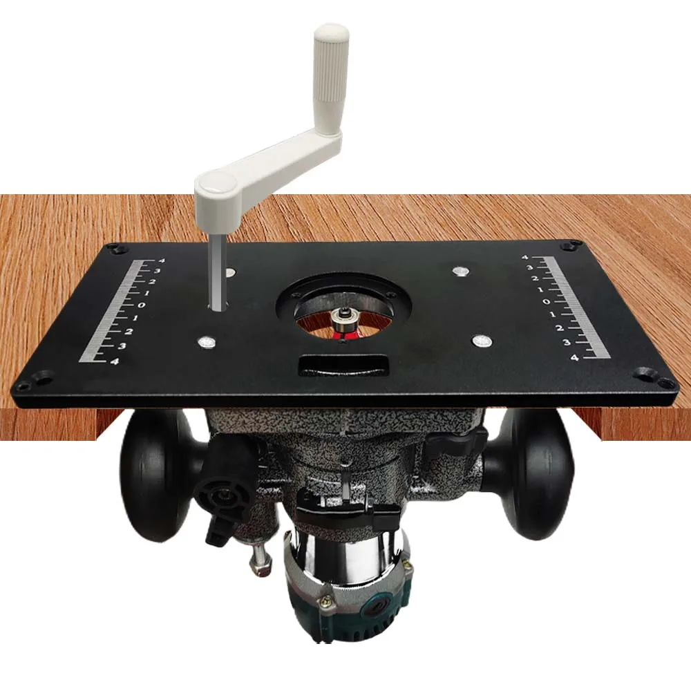 Woodworking-Router-Lift-System-Base-e-Alum-nio-Router-Table-Inserir ...