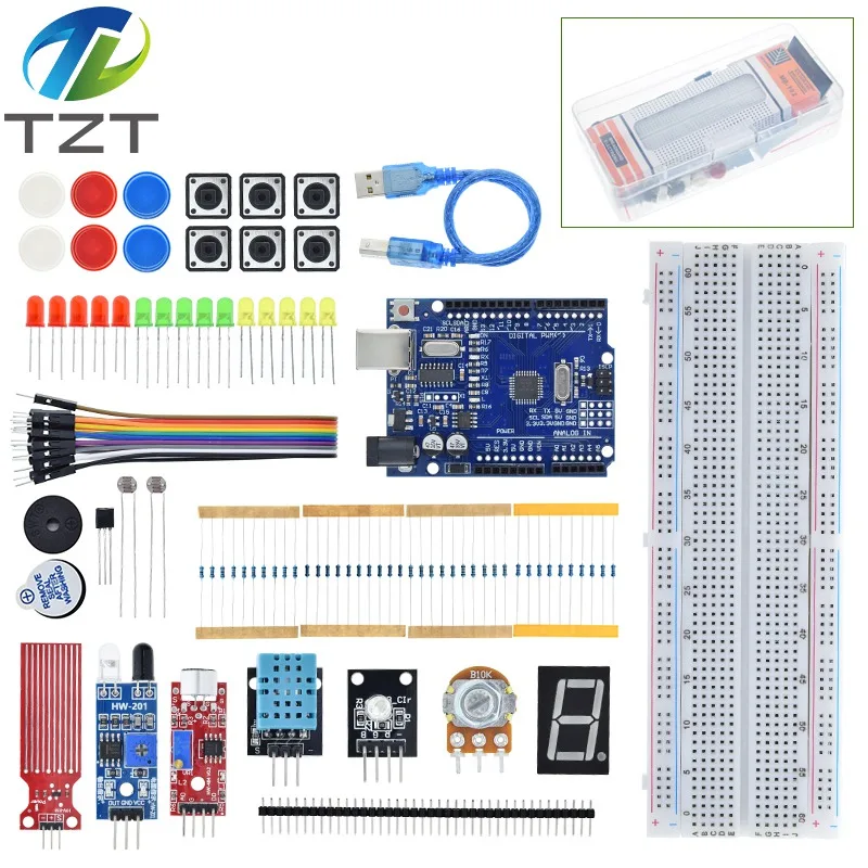 Kit-de-iniciaci-n-para-Arduino-Uno-R3-placa-de-pruebas-b-sica-kit-de ...