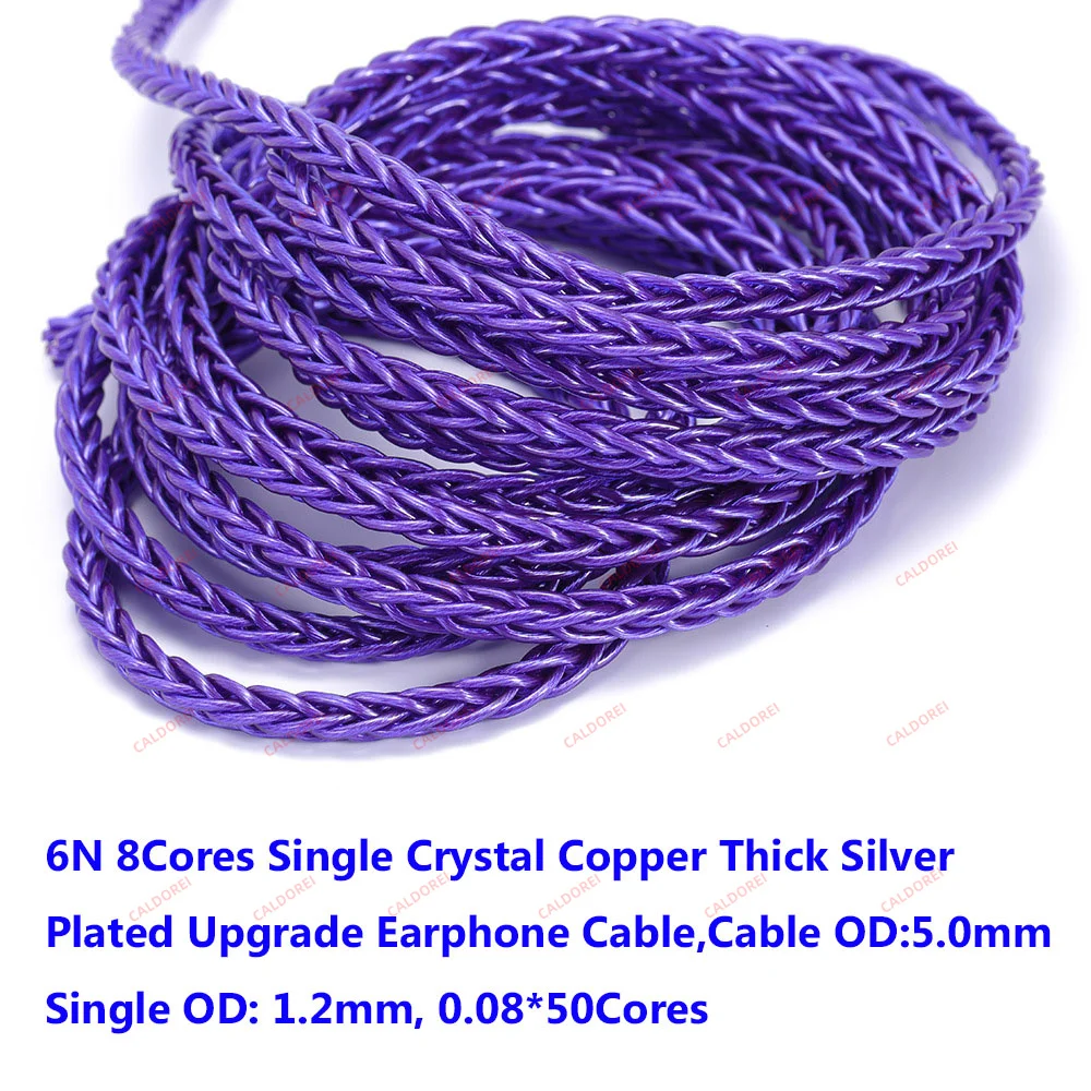 HIFI Purple 6N 8Cores Single Crystal Copper Thick Silver Plated ...