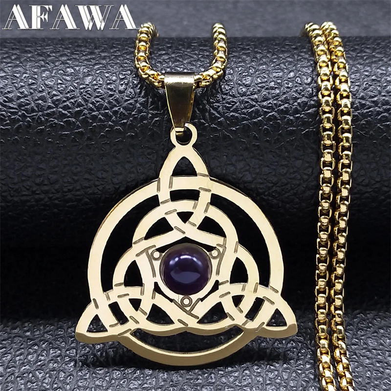 Collar-de-amuleto-de-nudo-Triquetra-para-hombres-y-mujeres-joyer-a-de ...