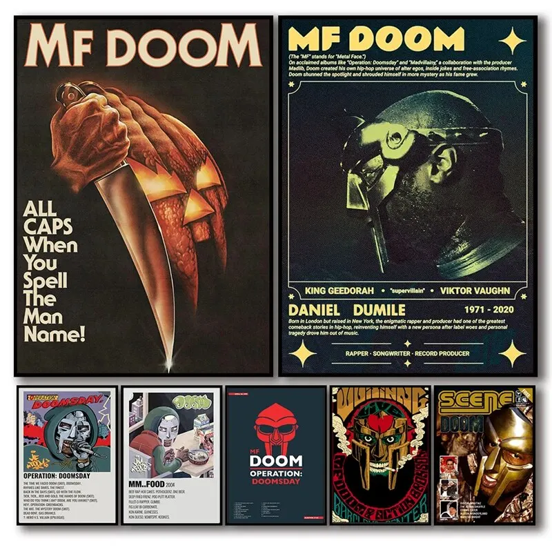 Canvas-Painting-Madlib-MF-Doom-Poster-Madvillain-Wall-Art-Music-Album ...