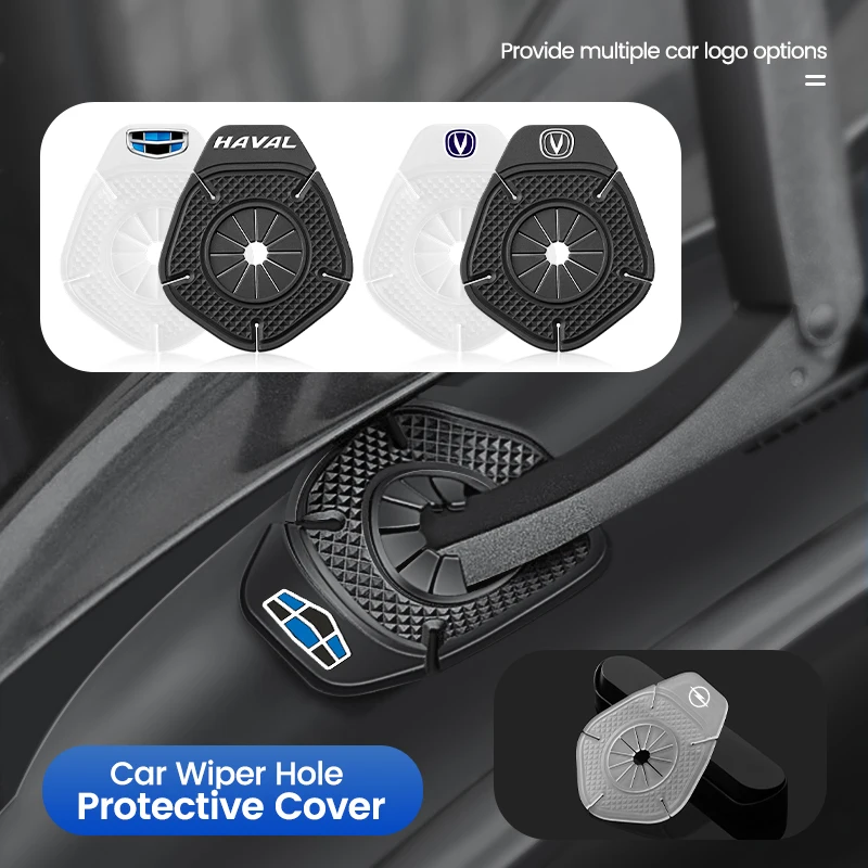 2Pcs Car Windshield Wiper Arm Hole Protection Cover Guard Pad Silicone ...