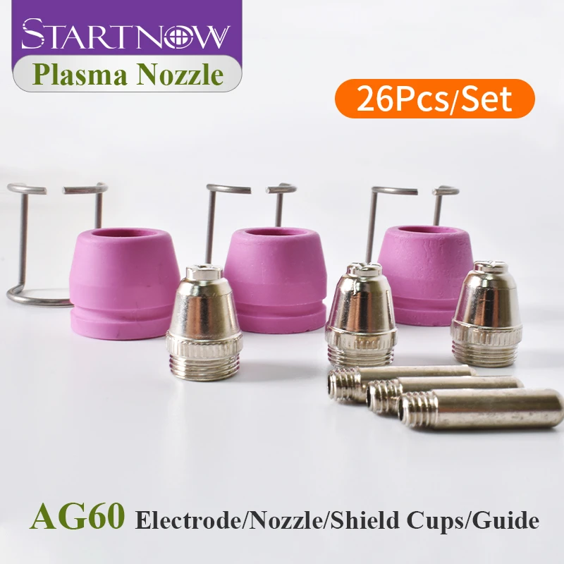 Startnow AG60 26pcs Nozzle Electrode Shield Cups Plasma Kit with Pilot ...
