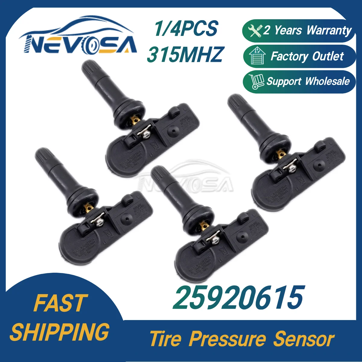 Nevosa-TPMS-25920615-15254101-20923680-315MHz-Car-Tire-Pressure-Monitor ...