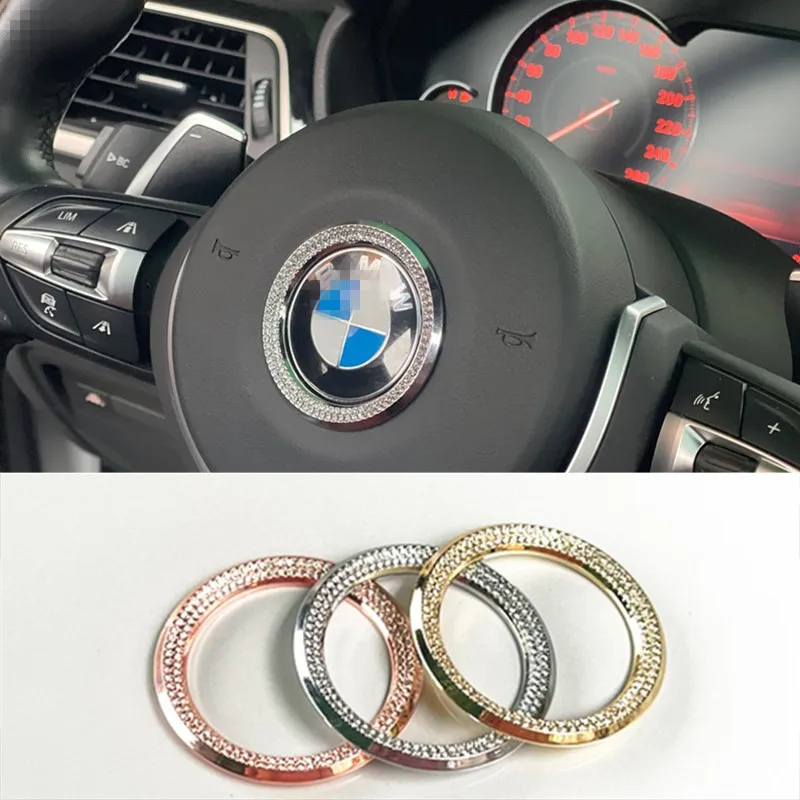 Diamond-Rhinestone-Crystal-Car-Styling-Ring-Steering-Wheel-Circle-Trim ...