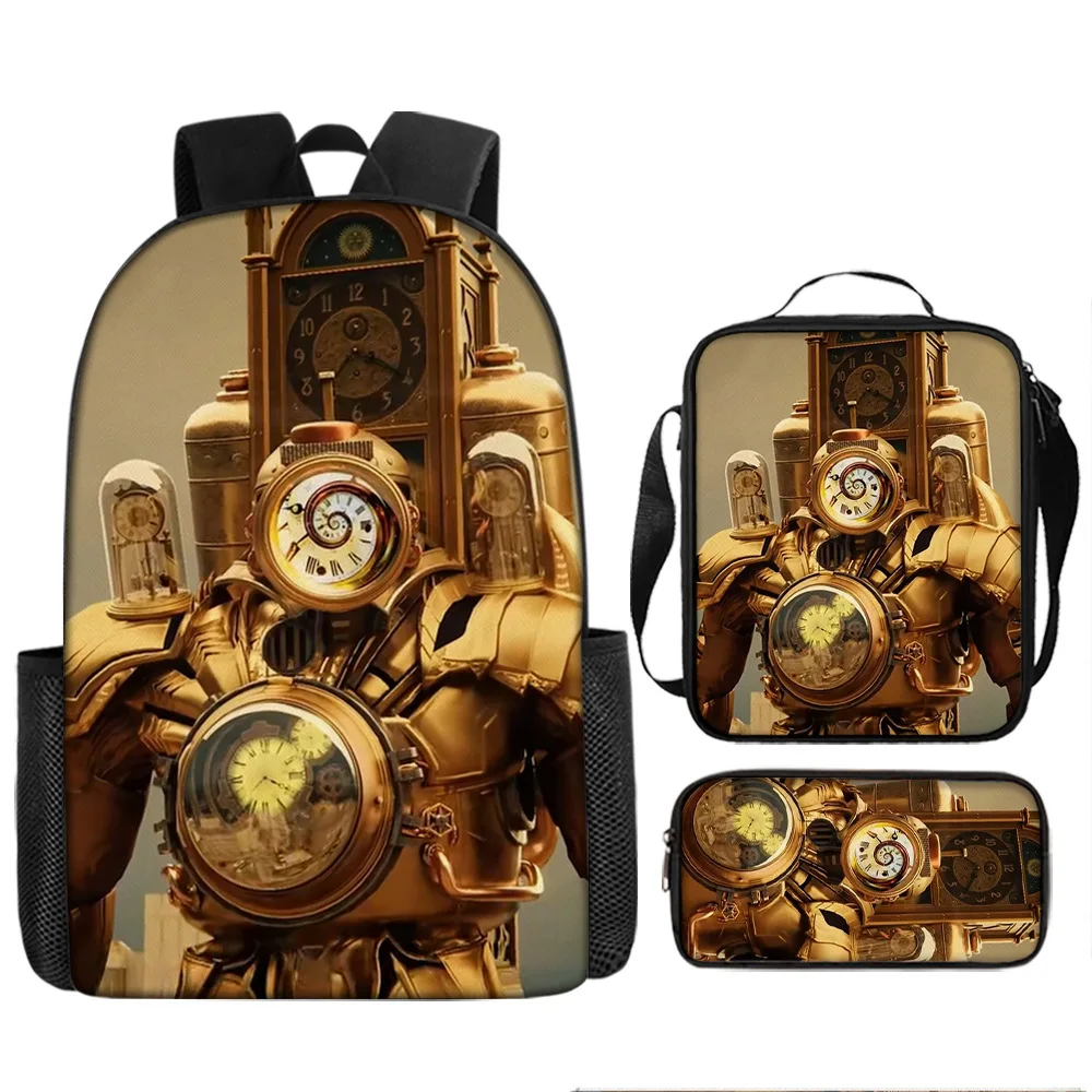 New-3PCS-Skibidi-Toilet-Backpack-Kids-Shoulder-Bag-Titan-Tv-Man-Pencil ...