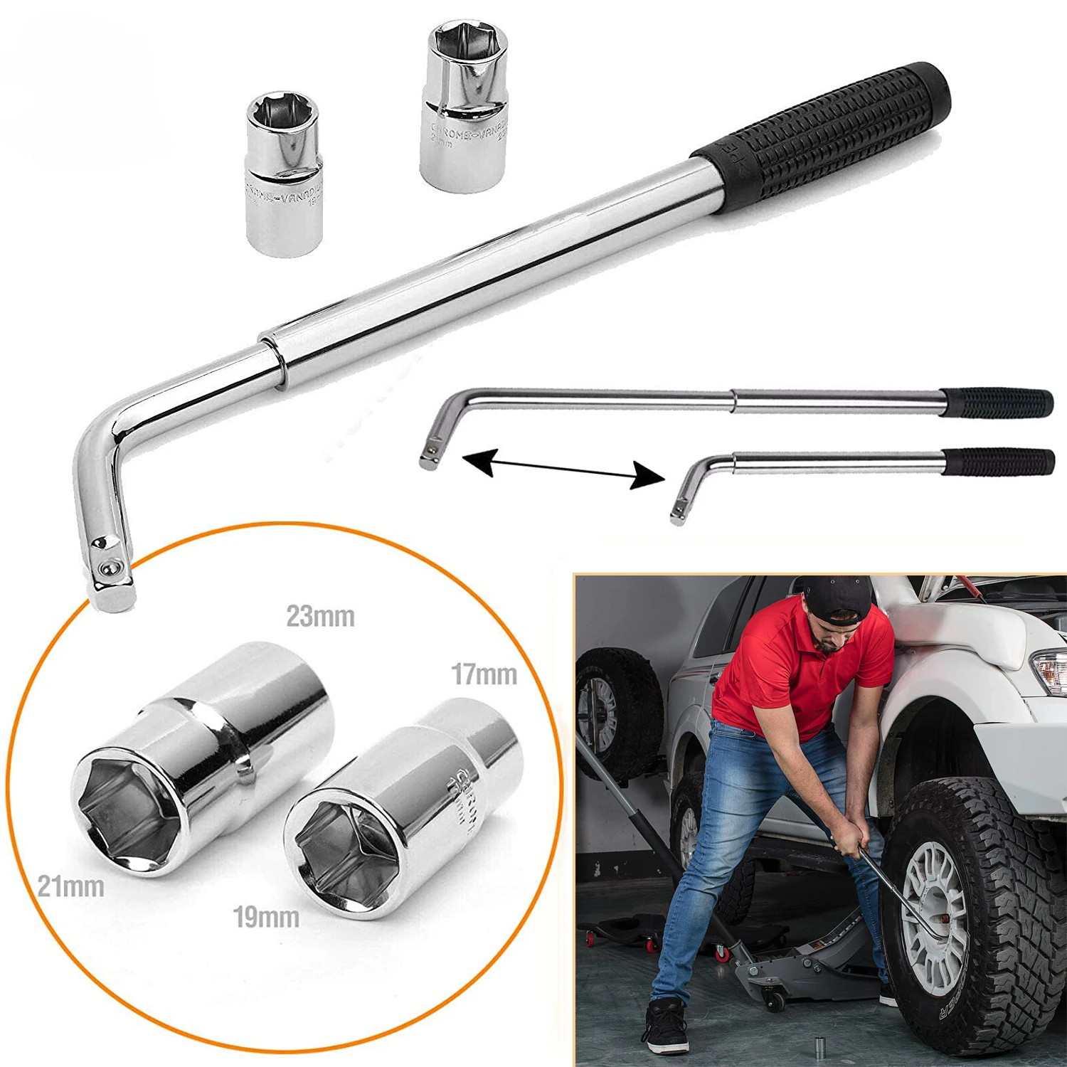 Car-Wheel-Lug-Nut-Wrench-with-Anti-slip-Handle-Telescoping-Hex-Key ...
