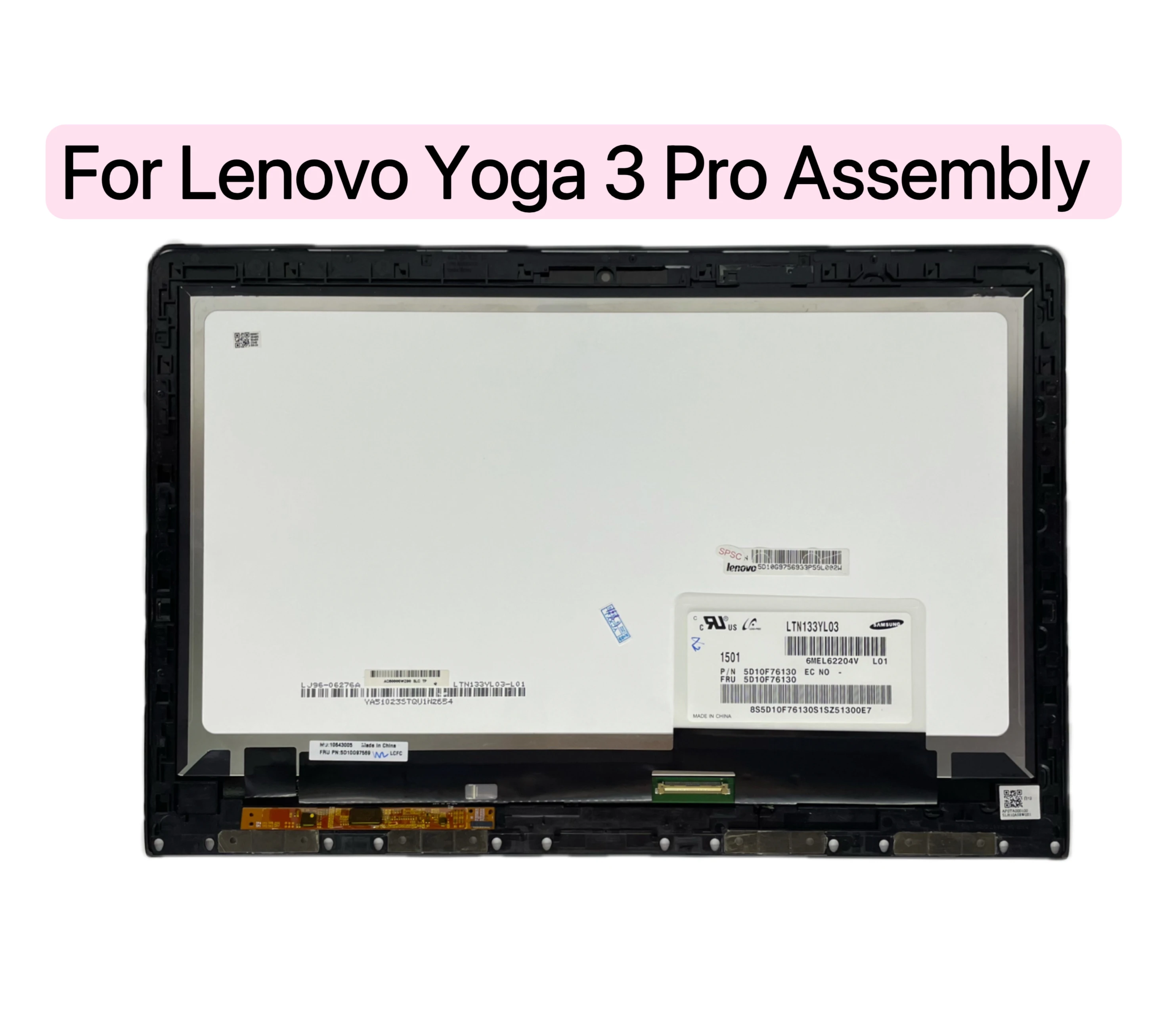 For Lenovo Yoga 3 Pro 1370 Lcd 13" LTN133YL03 QHD 3K 3200x1800 Panel ...