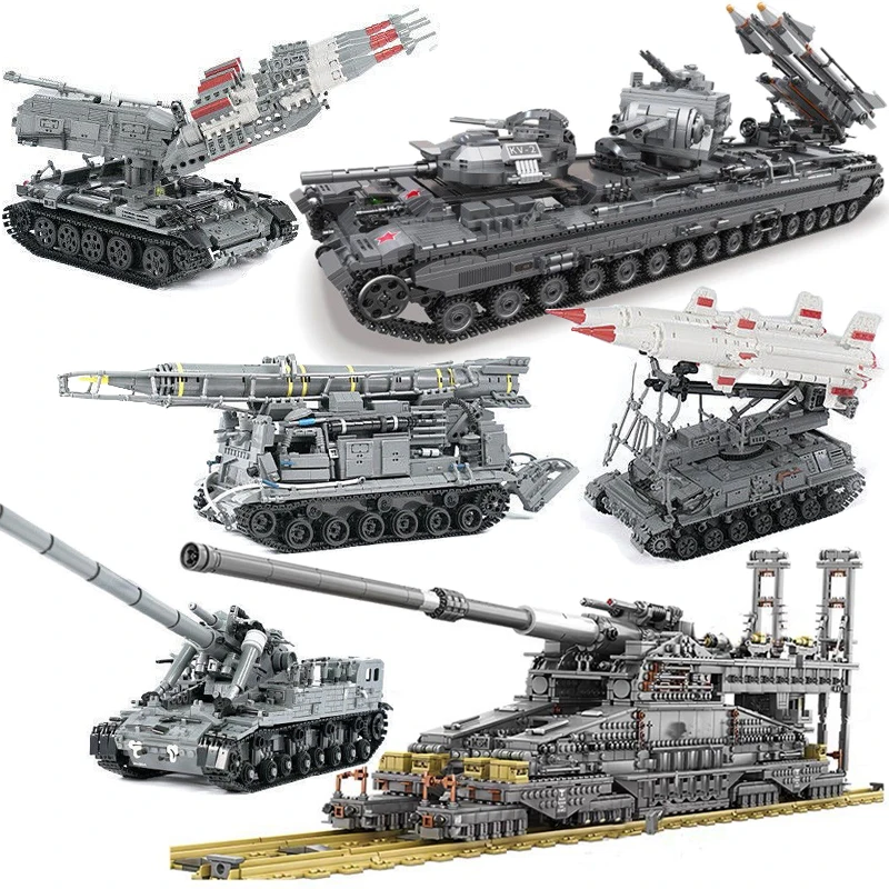MOC-Tank-Building-Blocks-Military-Series-Rocket-launcher-tank-Missle ...