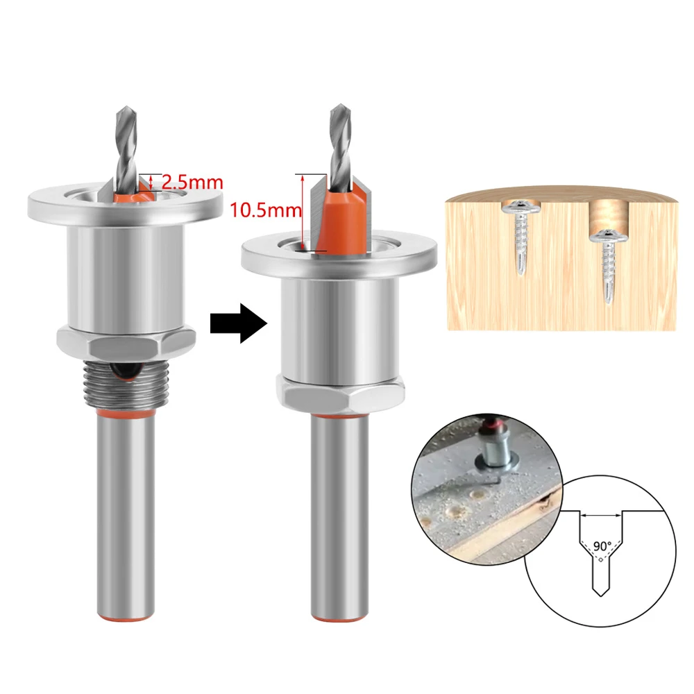 Countersink Drilling Wood Drill | Drill Bits Countersink Wood - 1pc 8mm ...