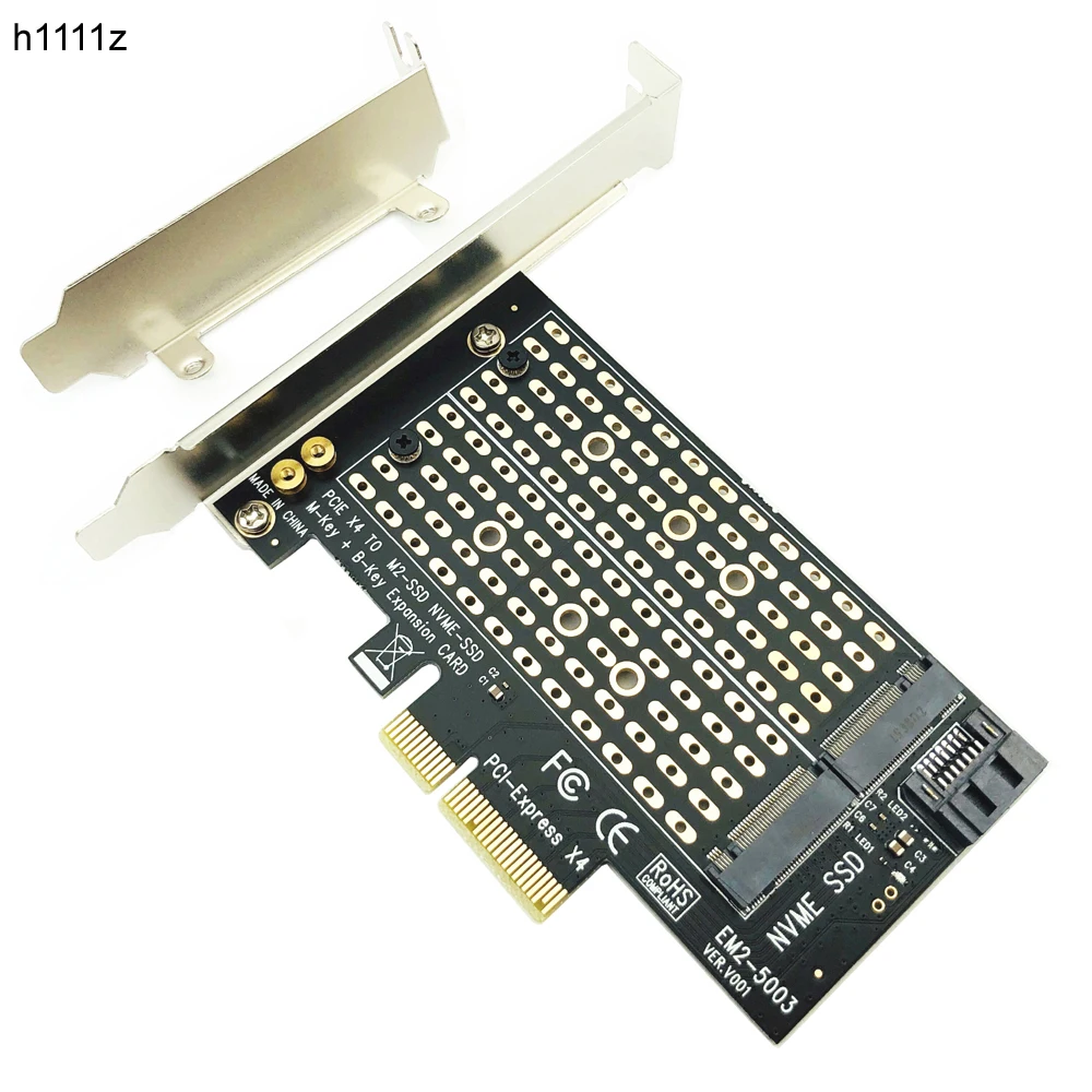 PCI Express PCIE to M2 Adapter NVME SATA M.2 SSD PCIE Adapter NVME/SATA ...