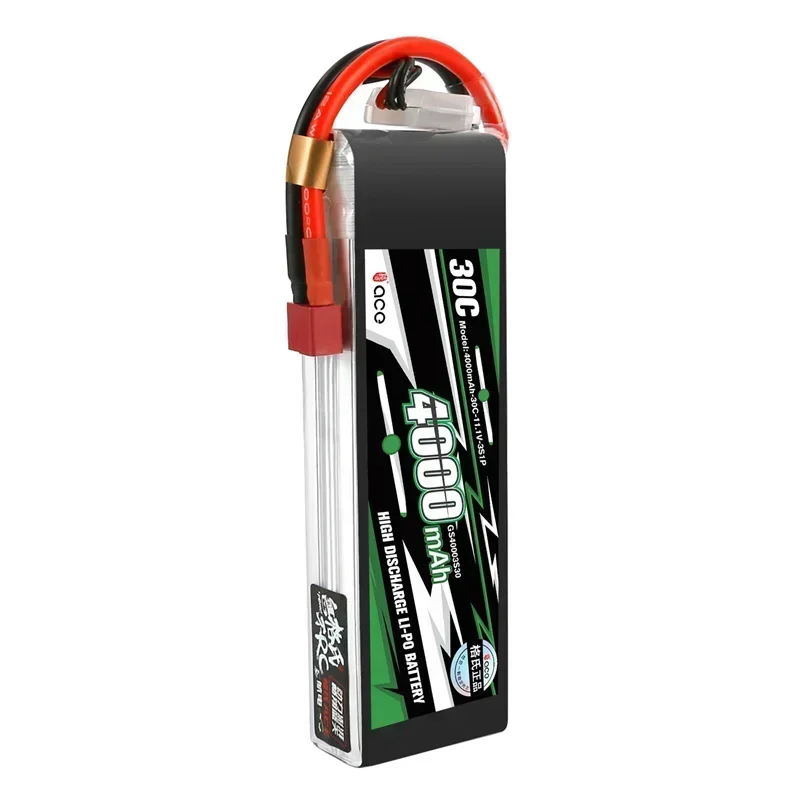 Gens Ace 3300mAh 4S 30C Lithium Battery for Model Airplane 7.4V 14.8V ...