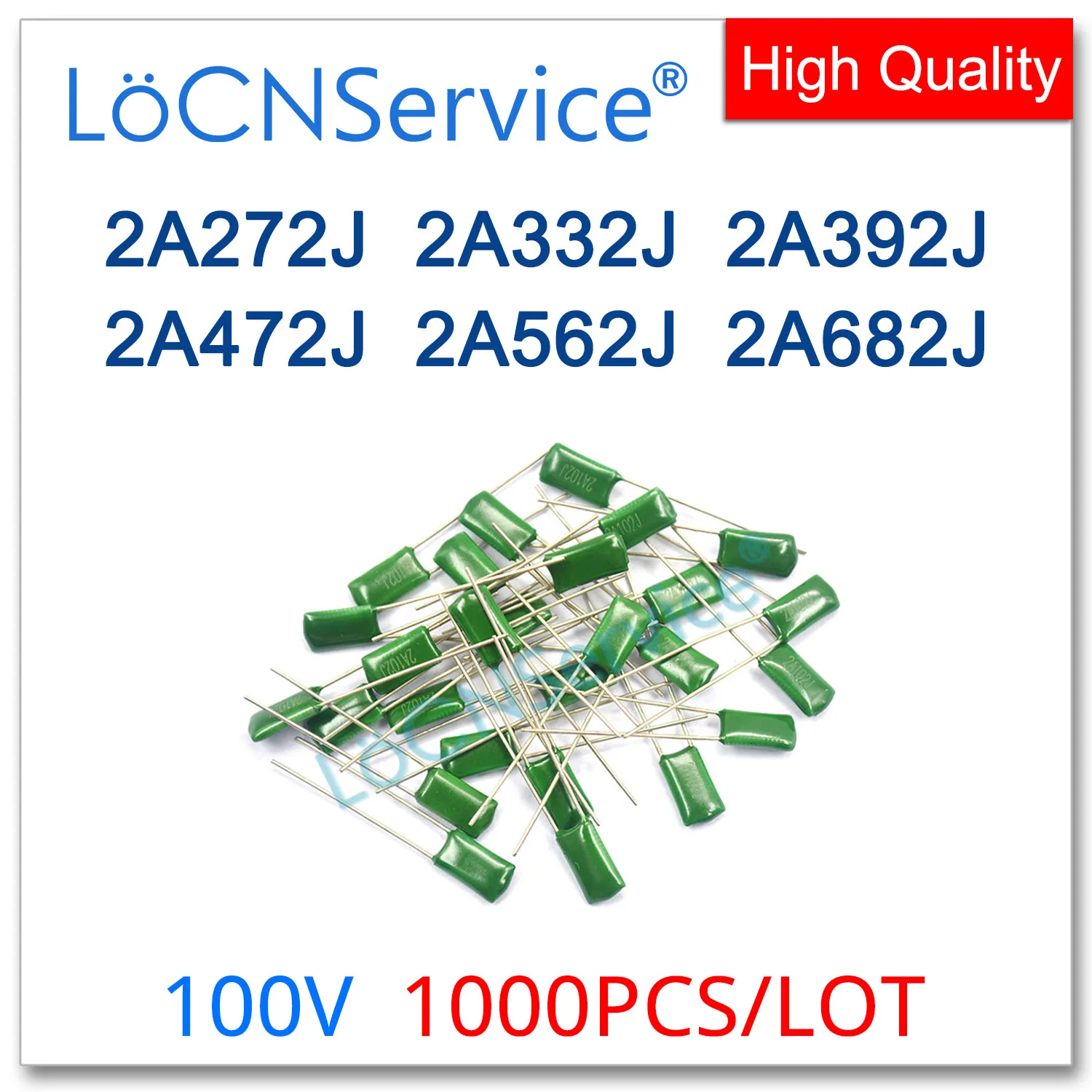 1000PCS-Polyester-film-capacitor-100V-2A272J-2A332J-2A392J-2A472J ...