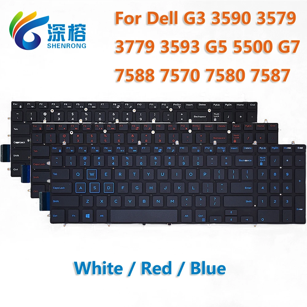 US English New Laptop Keyboard For Dell G3 3590 3579 3779 3593 G5 5500 ...