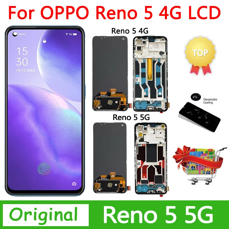 Original for Oppo Reno 5 4G CPH2159 Lcd Display Touch Screen Digitizer ...