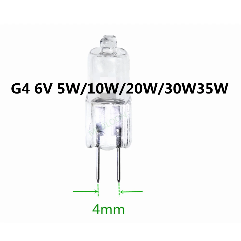 10PCS G4 6V Microscope Light bulb G4 6V 10W bulb G4 6V bulb 20W G4 6V ...