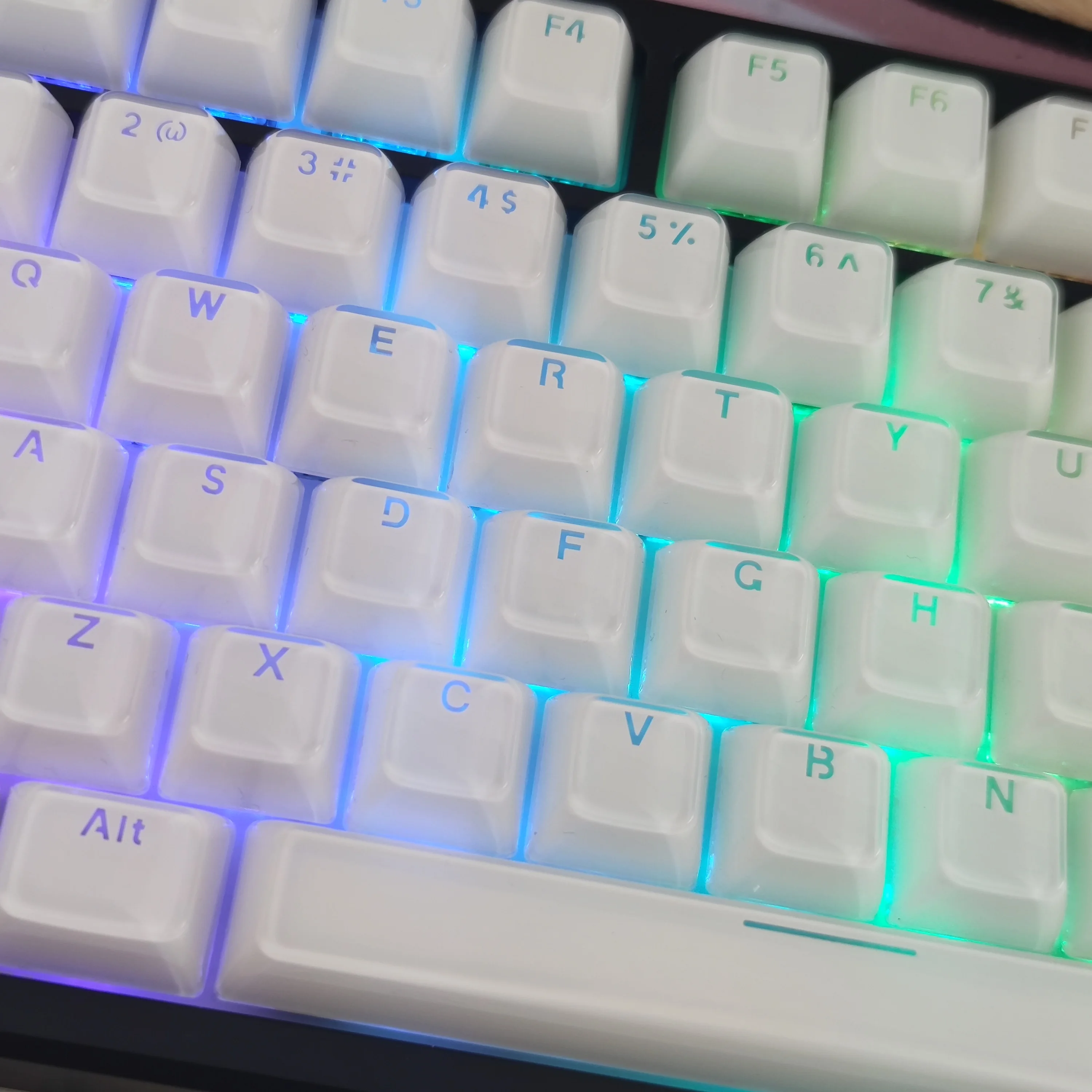 Tampa Do Teclado Translúcido Para Teclado Mecânico Cor-de-rosa Perfil ...