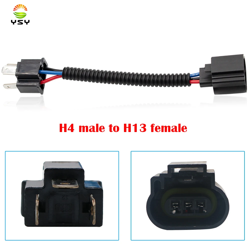 Conector-de-conversi-n-H4-macho-a-H13-hembra-1-piezas-arn-s-de-cableado ...