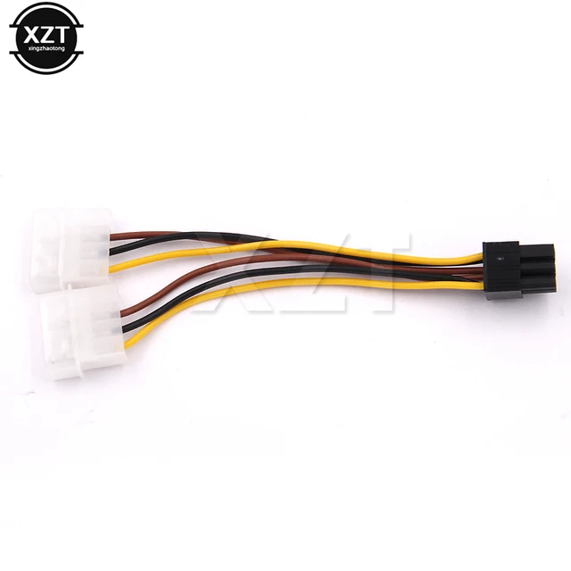 1Pcs Graphics card 4PIN to 6PIN Adapter Cable 4-Pin Molex to 6-Pin PCI ...