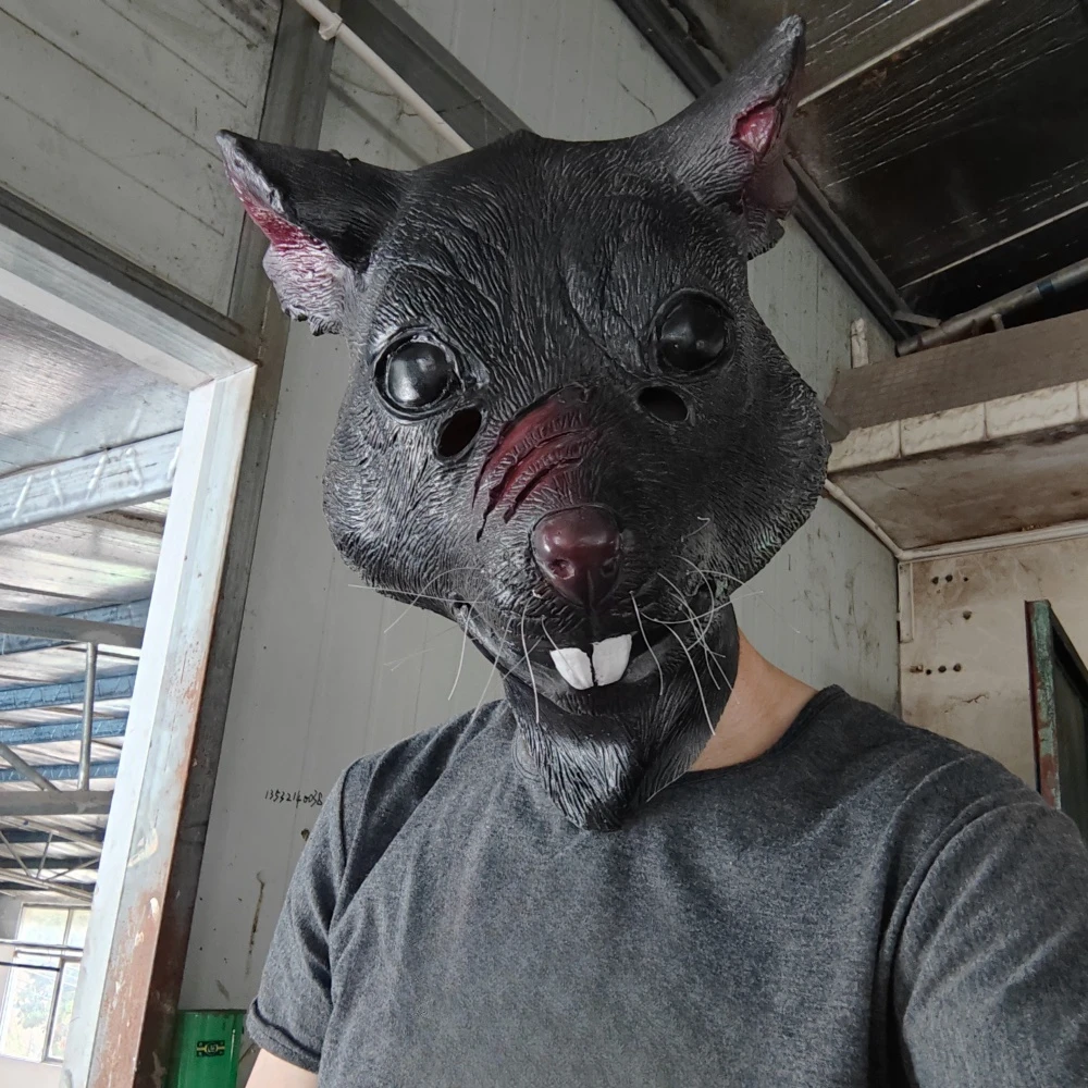 Mouse-Latex-Animal-Mask-Mice-Cosplay-Full-Head-Mask-Halloween ...